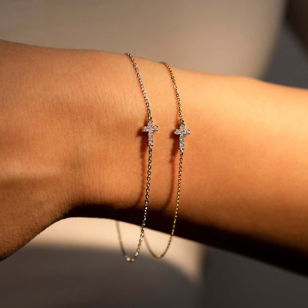 Fine Diamond Cross Bracelet | Affinity Diamonds