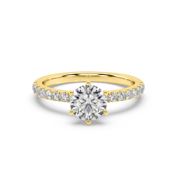 Round Diamond Band Engagement Ring | Affinity Diamonds