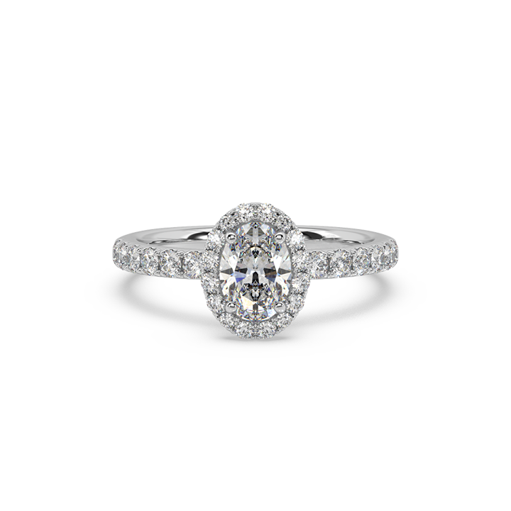 Oval Diamond Halo Engagement Ring | Affinity Diamonds