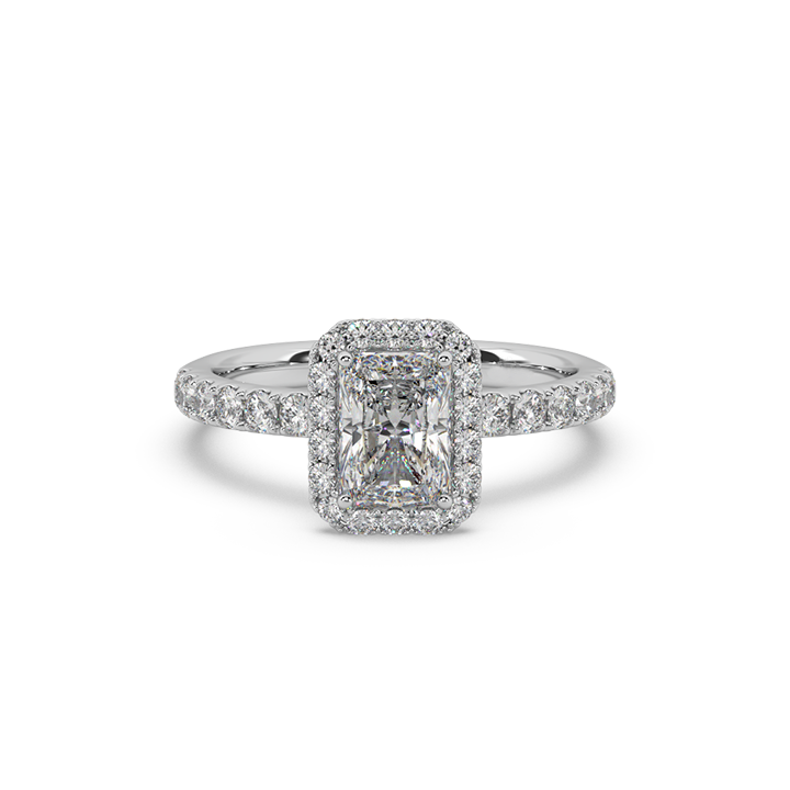Radiant Diamond Halo Engagement Ring | Affinity Diamonds