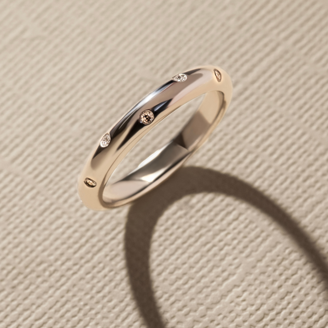 Hammer Set Diamond Ring | Affinity Diamonds